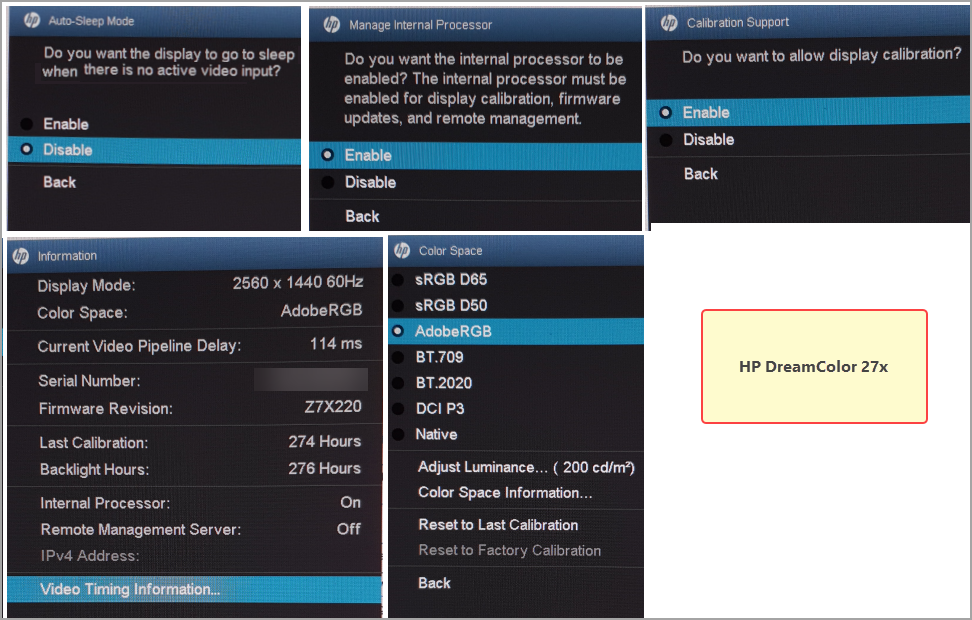 HP DreamColor 27x and SpyderX Elite - HP Support Community - 8704856