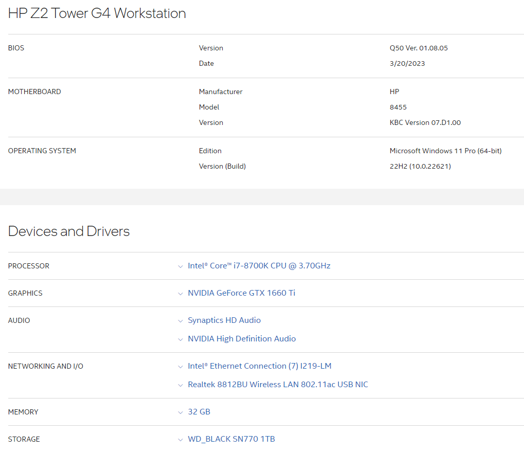 Upgrading an HP Z2 Tower G4 Workstation - HP Support Community - 8698680