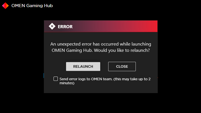 OMEN Gaming Hub Error - HP Support Community - 8706494