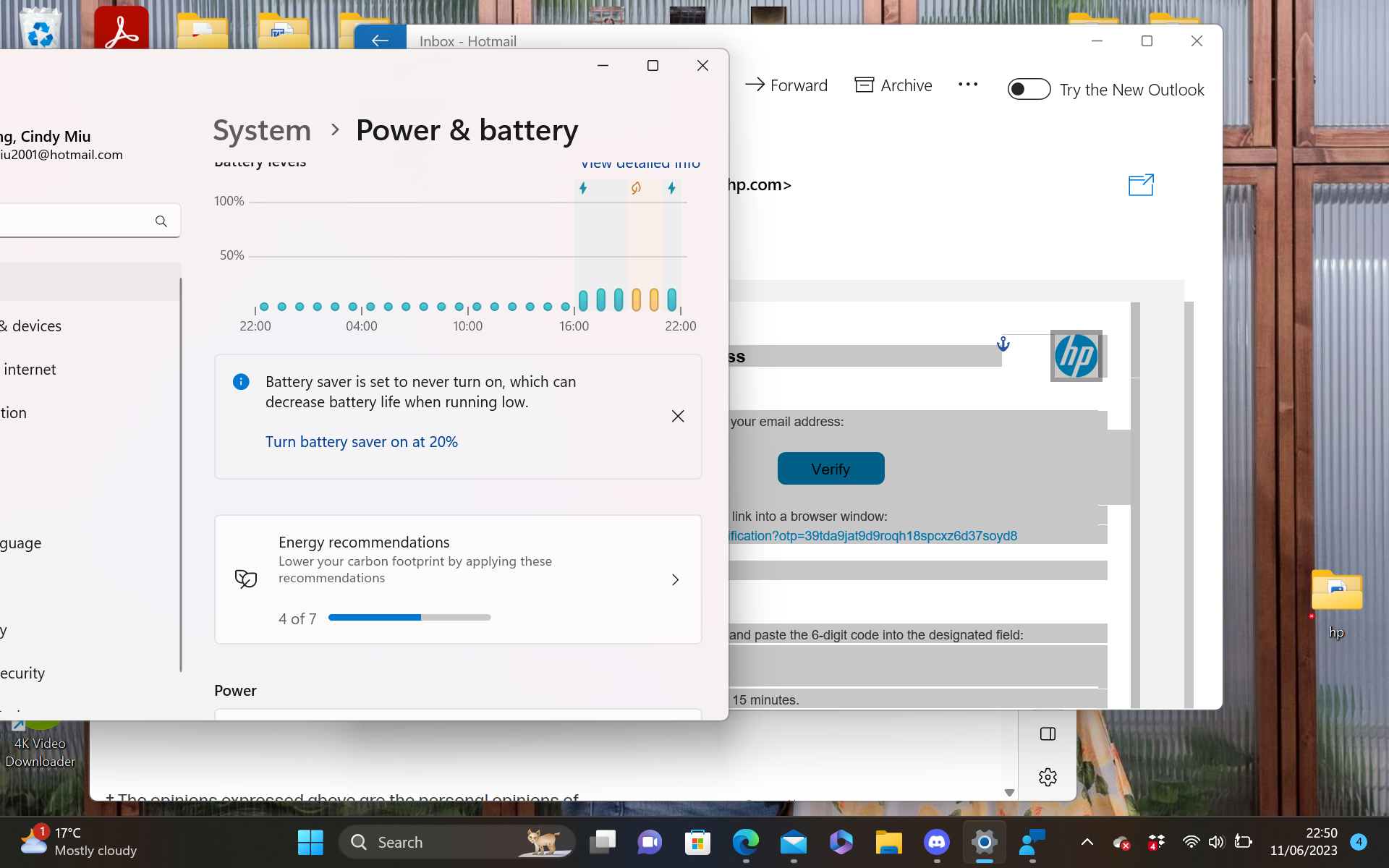 drain battery even off and cannot charge over 21%, on charge... - HP ...