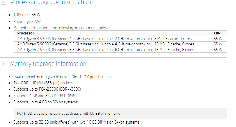 What can i upgrade my memory to on my pc? - HP Support Community - 8716955