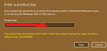Solved: Trying to use my OEM key again after using an non activated ...