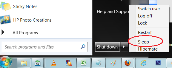 No Sleep Mode option. - HP Support Community - 1890307