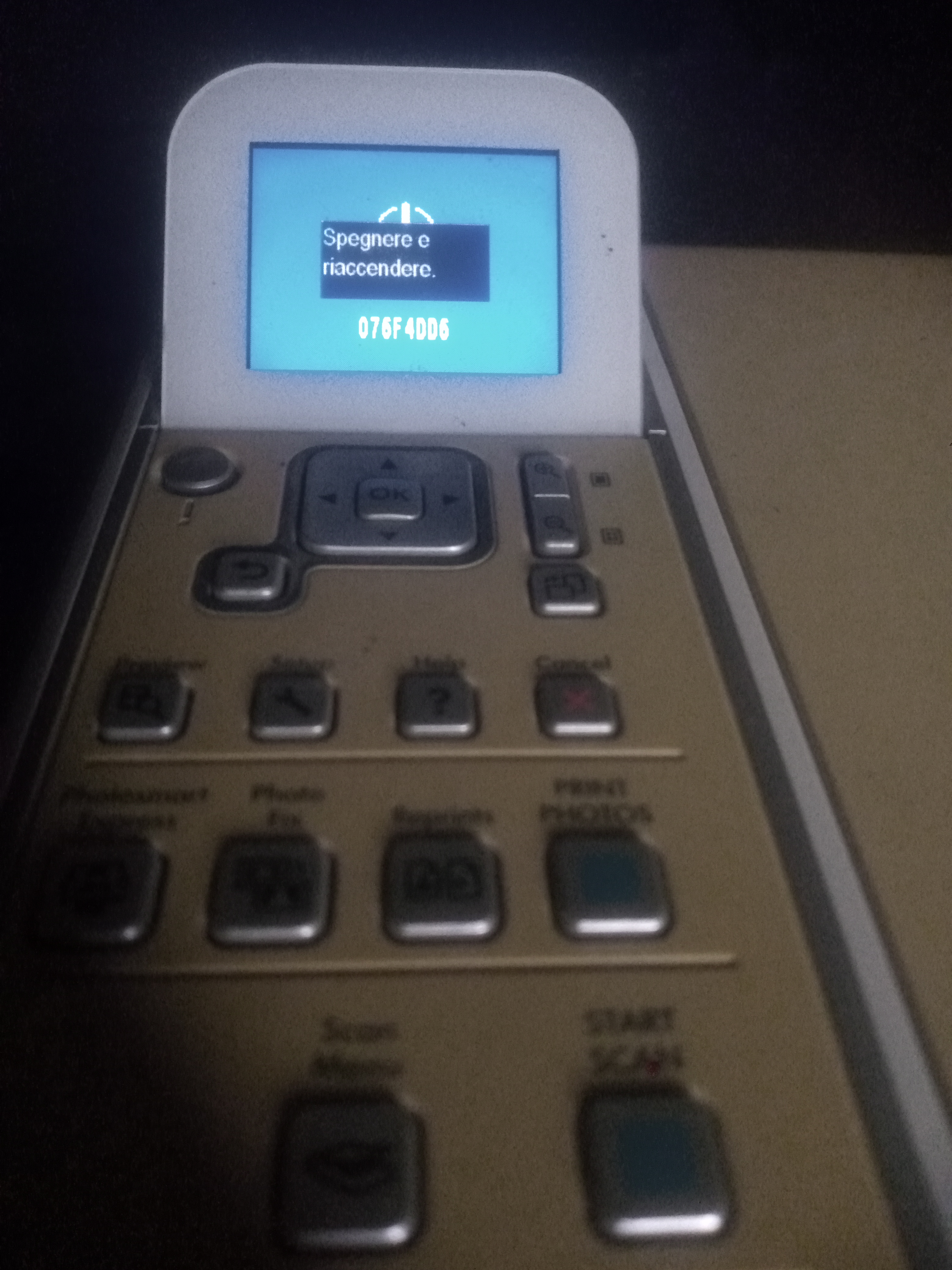 Turn off and on error message on screen. - HP Support Community - 8722456