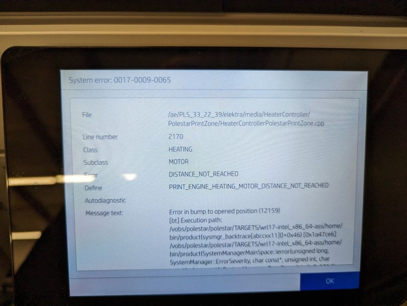 System Error - 0017-0009-0065 - HP Support Community - 8726724