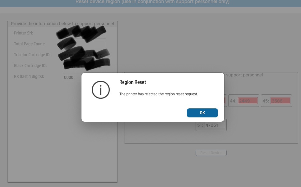 Change region HP 3790 so I can use local HP ink - HP Support Community ...