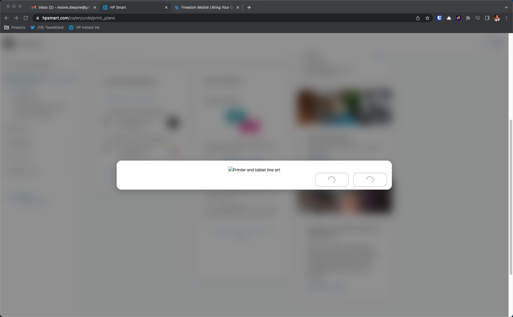 Cannot Log Into HP Instant Ink Account Management. - HP Support ...