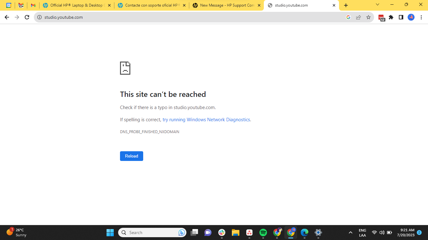 I cannot access youtube studio on this computer - HP Support Community ...