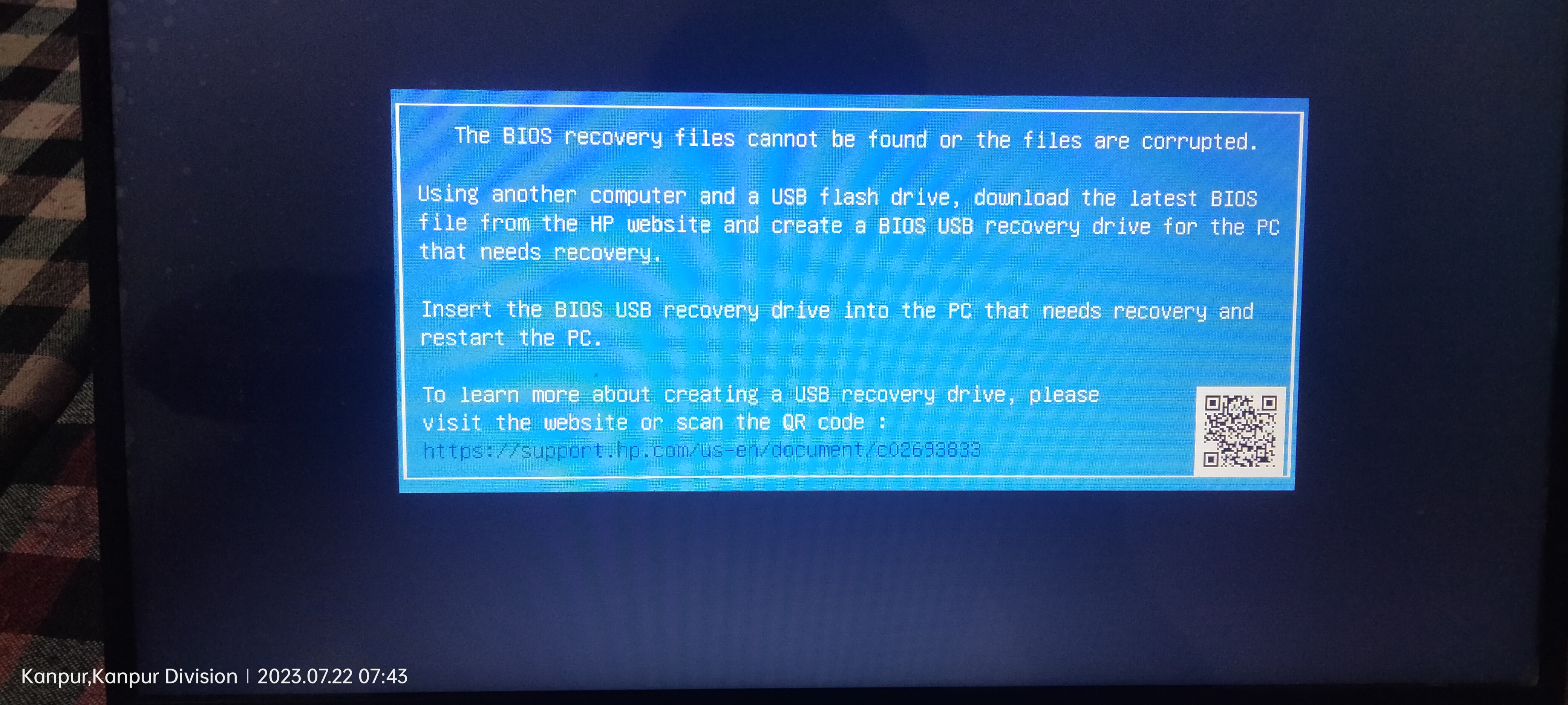 The BIOS are corrupted - HP Support Community - 8816149