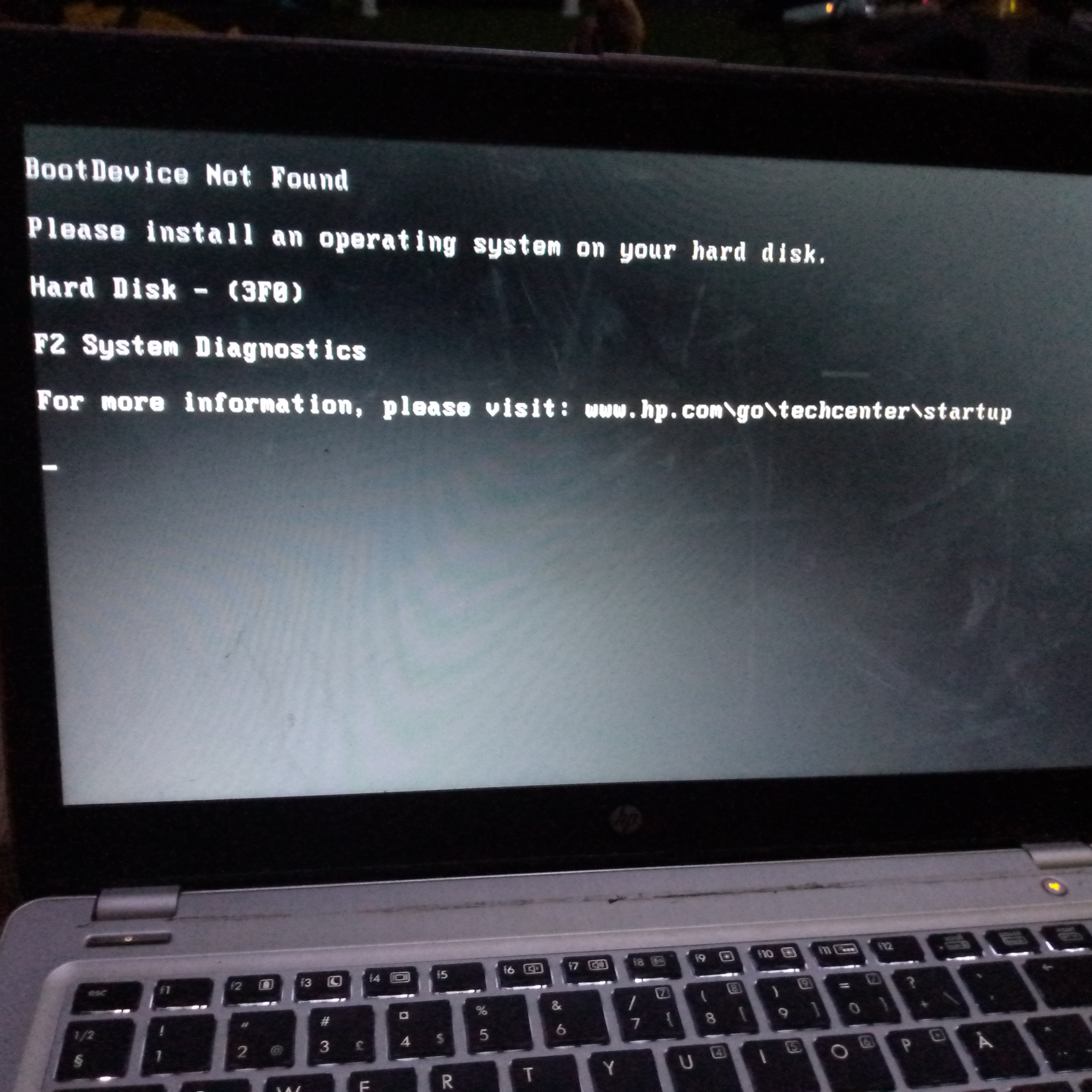 My laptop have been showing boot device not found, please in... - HP ...