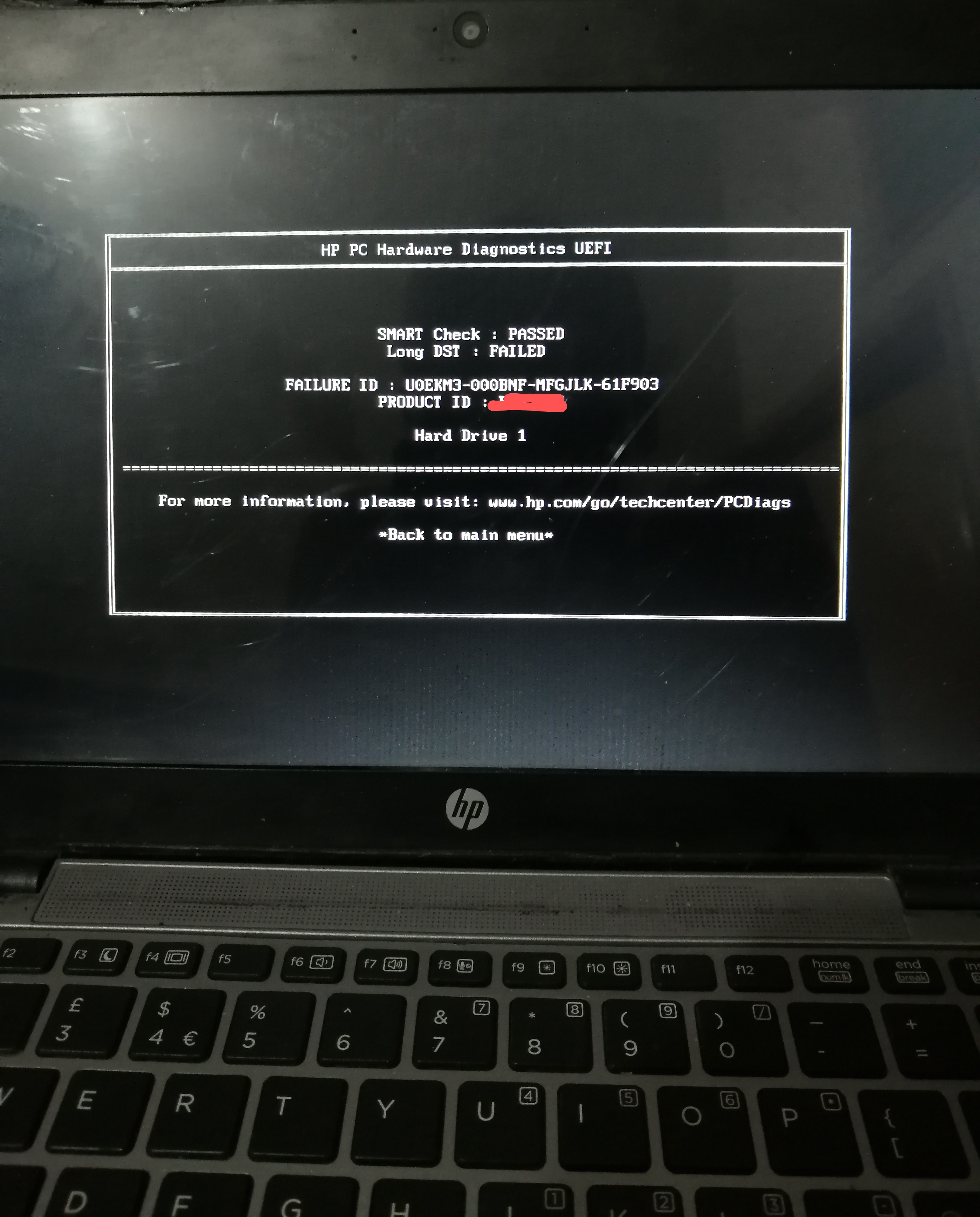 Hard drive Failure ID Message - HP Support Community - 8819049