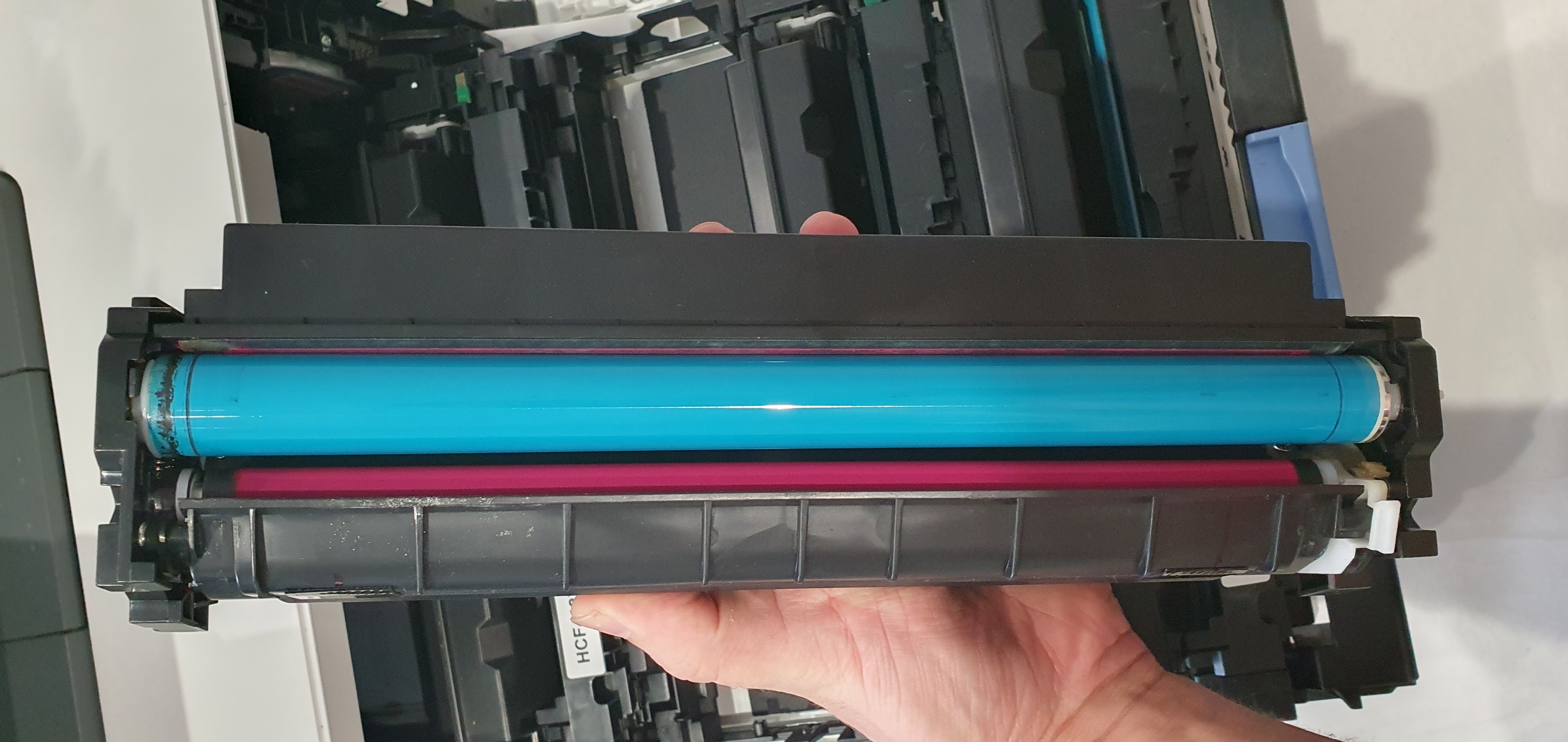 Solved: Stripes when printing (see images) - HP Support Community - 8820329