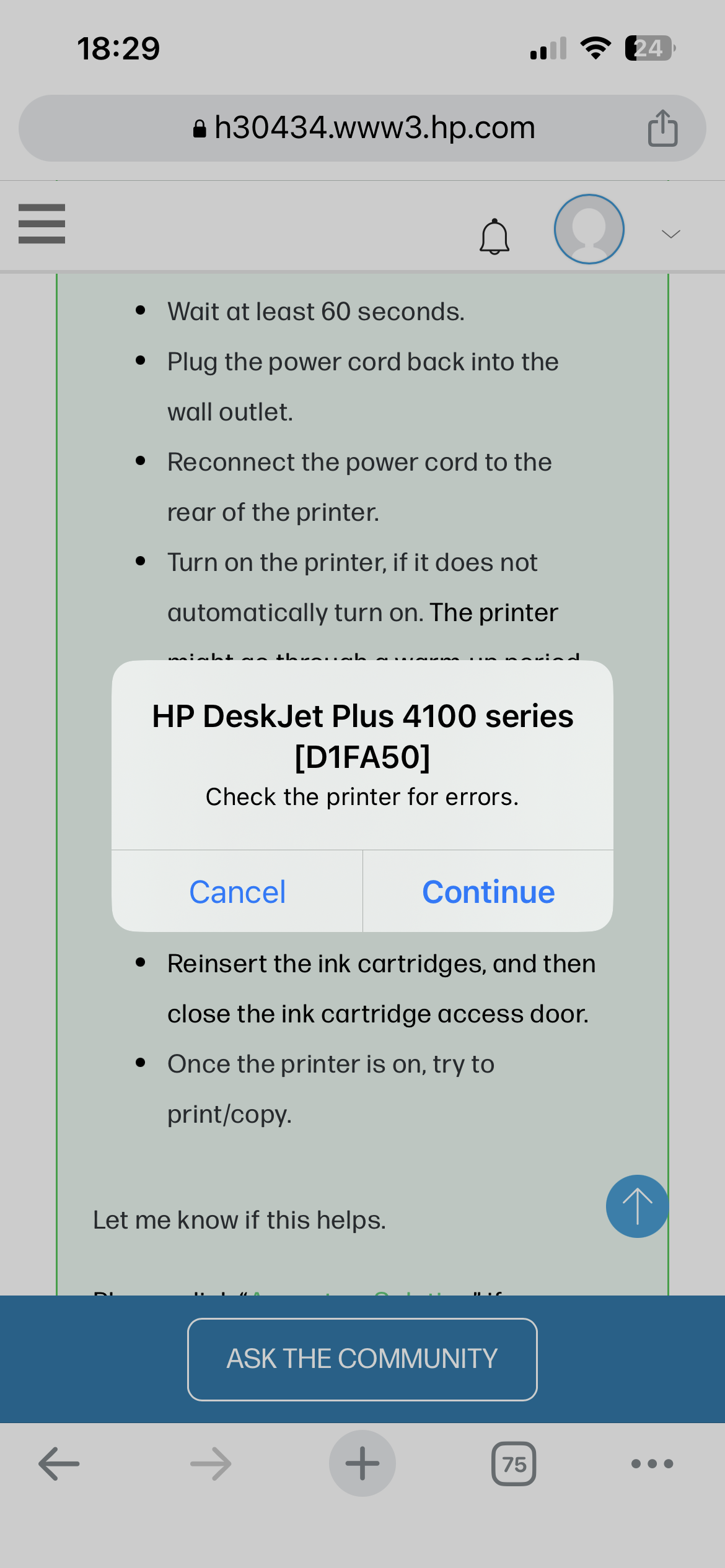 HP4100 Not Printing - HP Support Community - 8820662