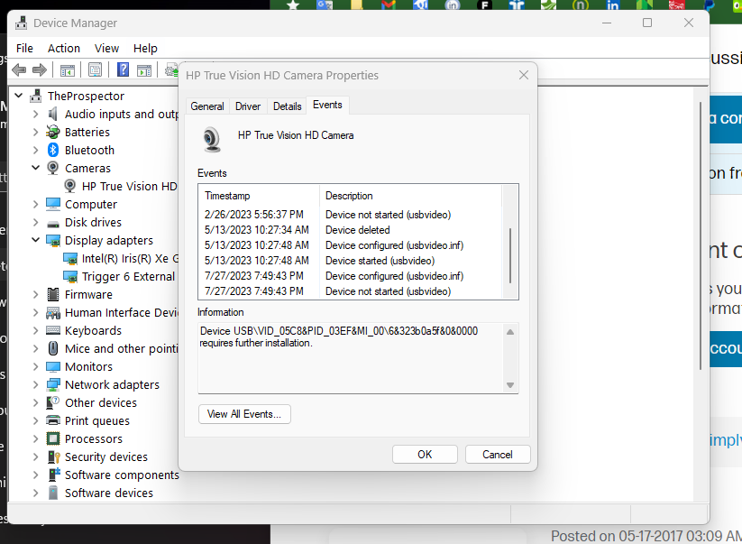 HP True Vision HD Camera issue, only works with bluetooth on - HP ...