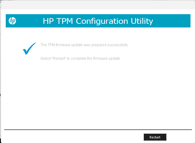 Update HP TPM Firmware 1.2 to 2.0 Failed - HP Support Community - 8825135