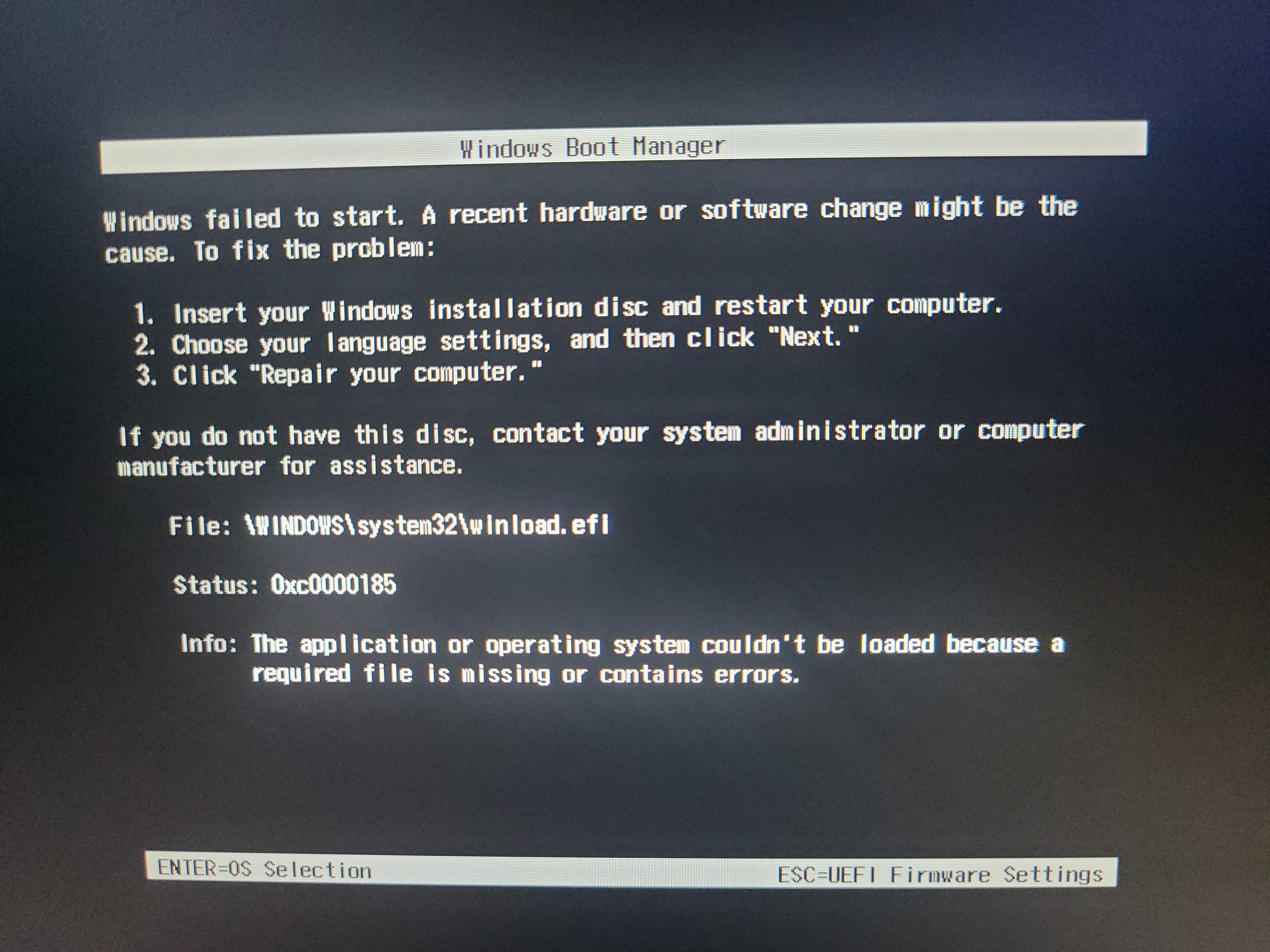 My laptop failed to startup boot device not found. No hard d... - HP ...