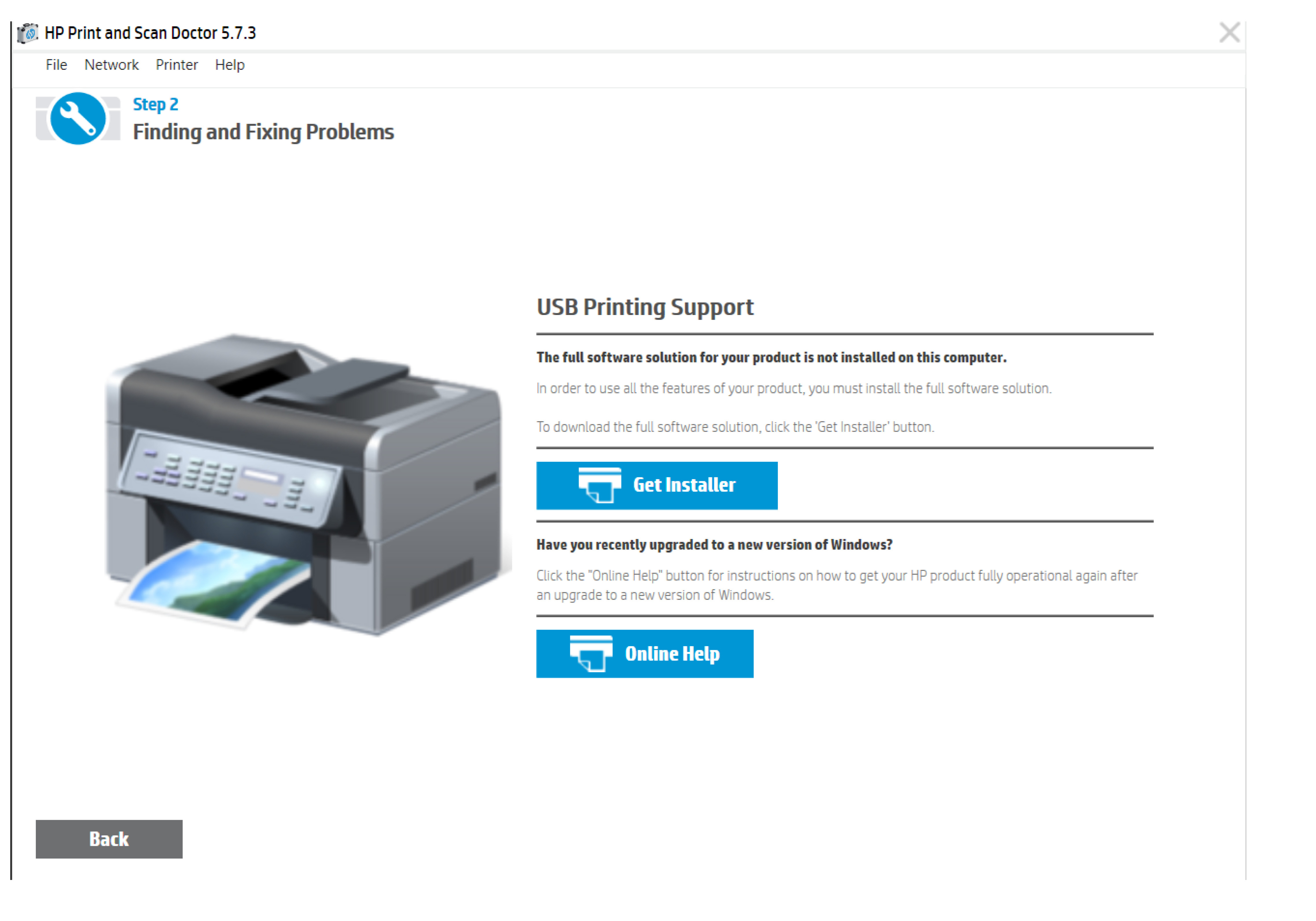 Stuck in error mode because of corrupted HP universal scan d... - HP ...