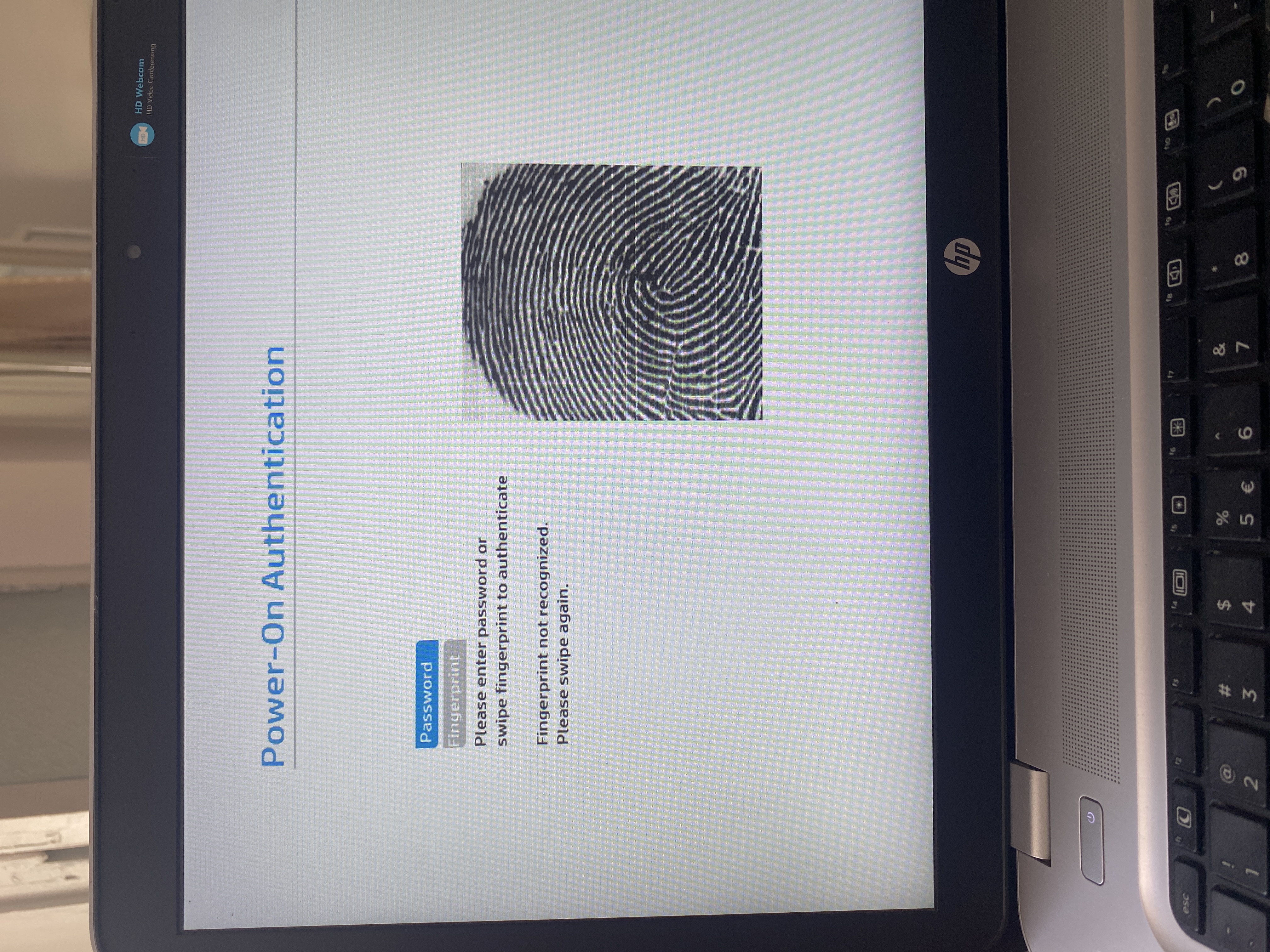 Power on authentication - HP Support Community - 8847817