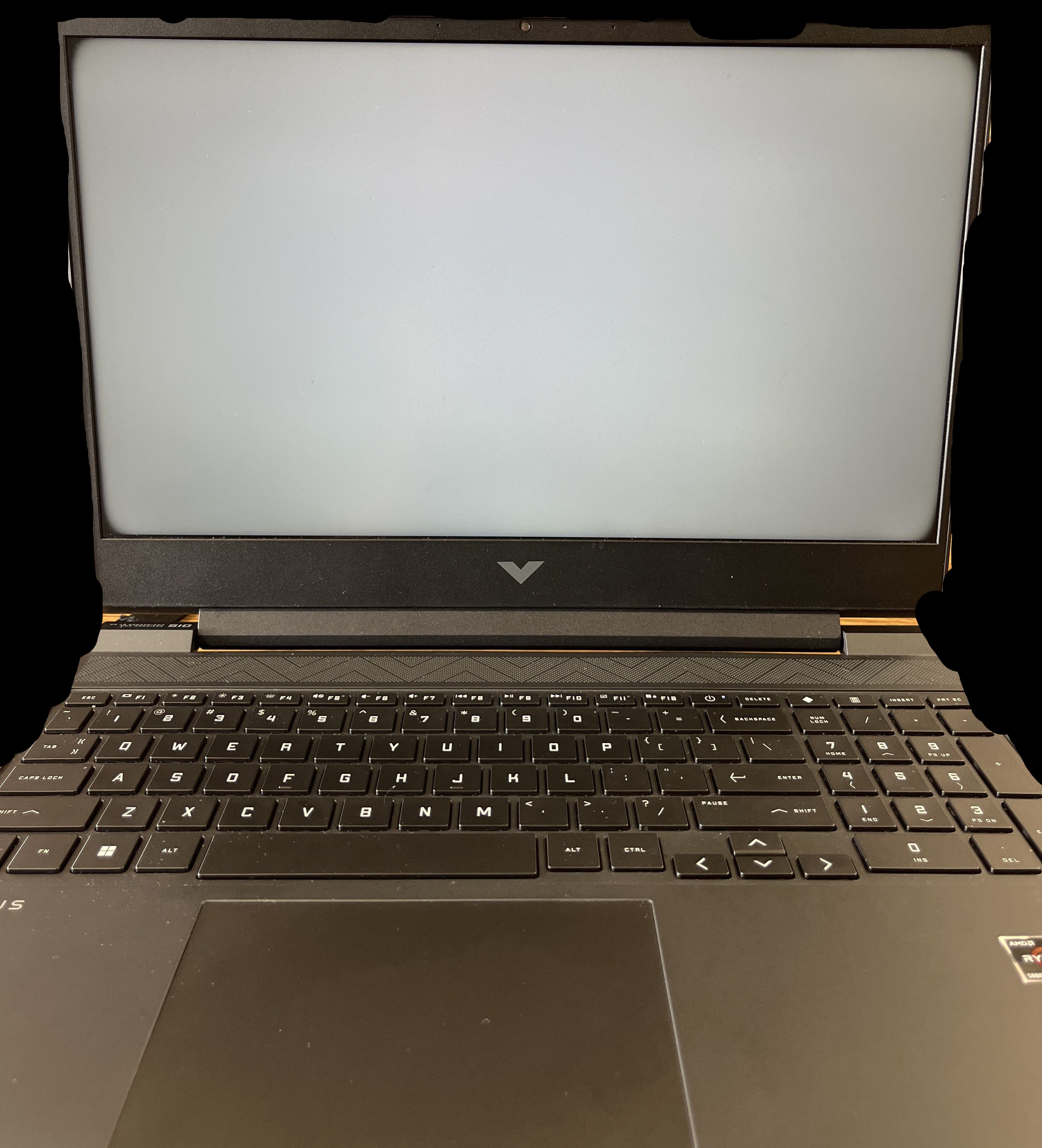 White screen with Black corners - HP Support Community - 8850110