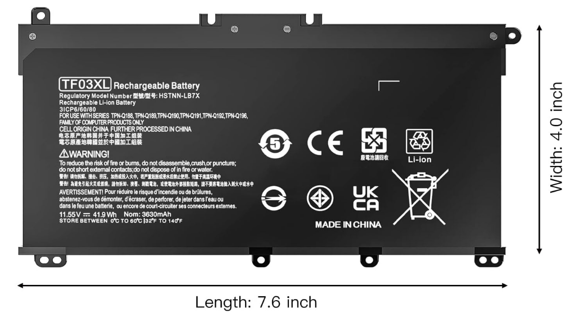 replacement battery for hp pavilion x360 convertible 14-cd1x... - HP ...