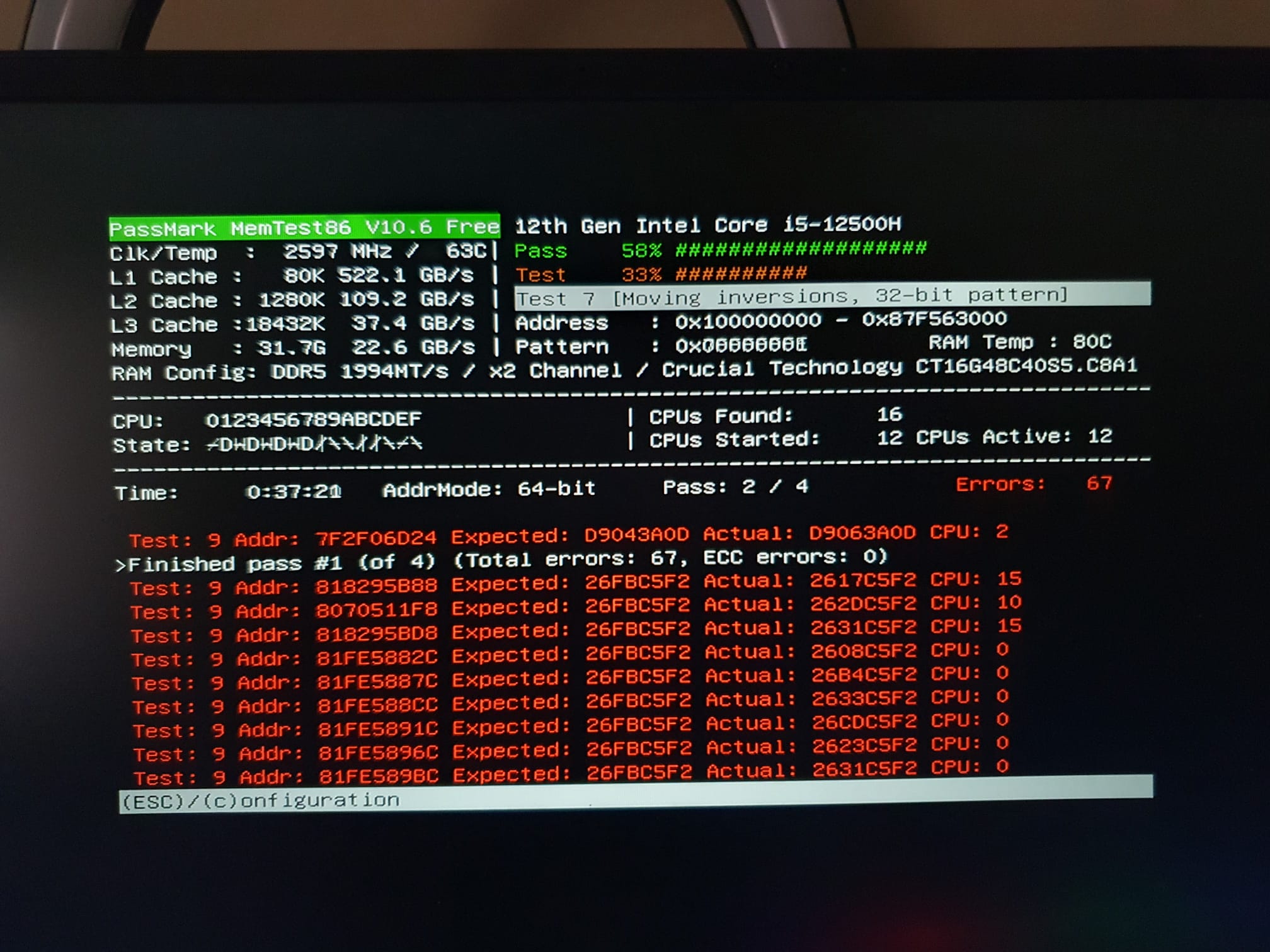 Unstable system state after RAM upgrade - HP Support Community - 8854493