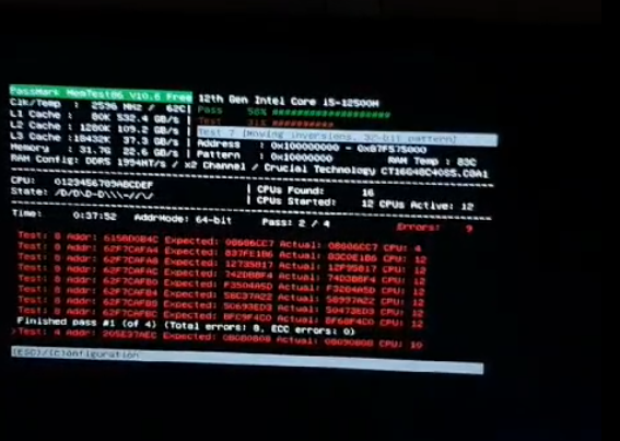 Unstable system state after RAM upgrade - HP Support Community - 8854493