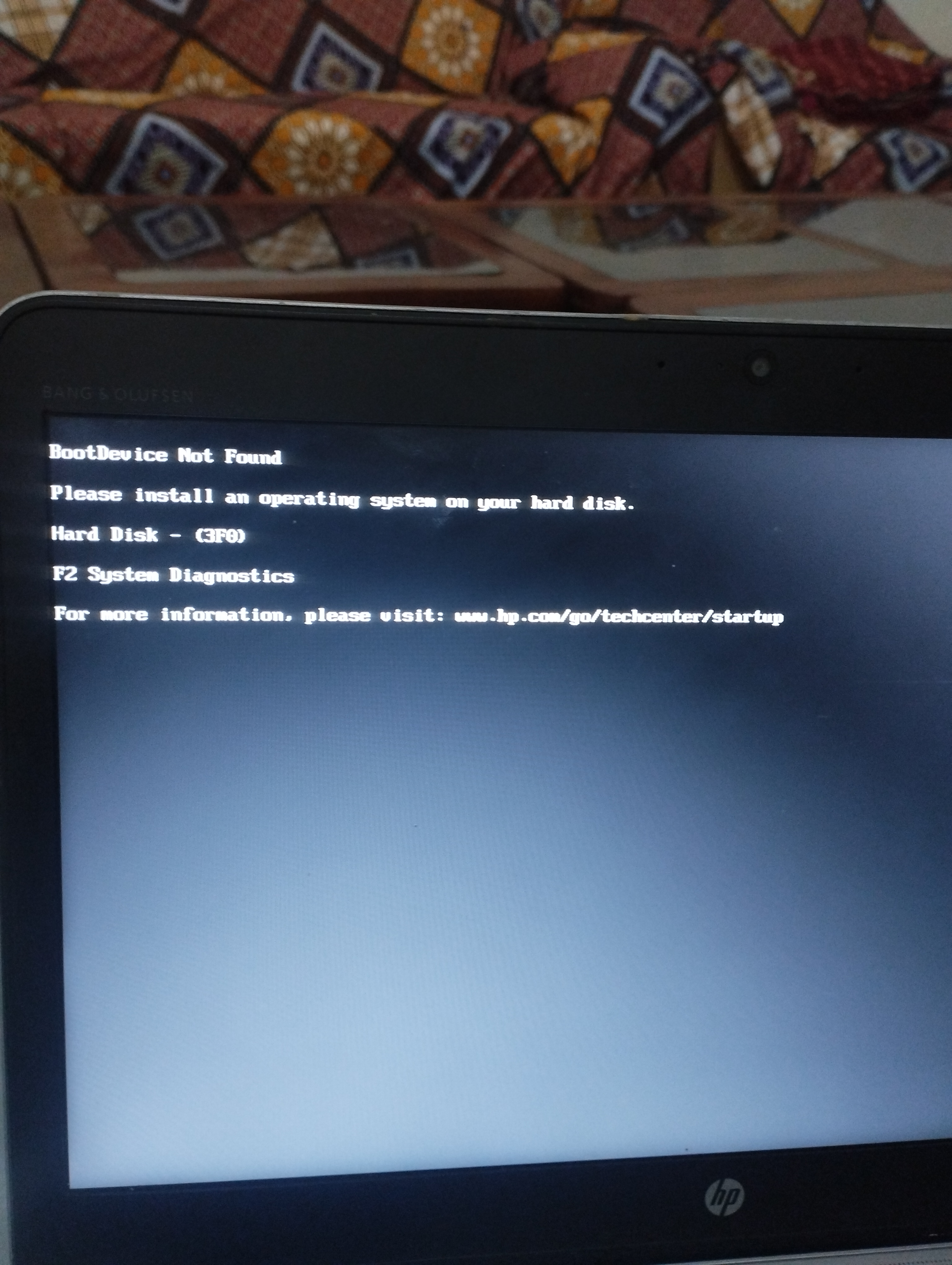 BootDevice not found - HP Support Community - 8855328