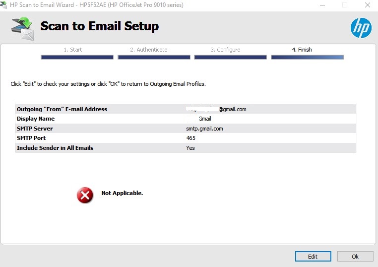 Unable to scan to email HP9015e to **bleep** - HP Support Community ...