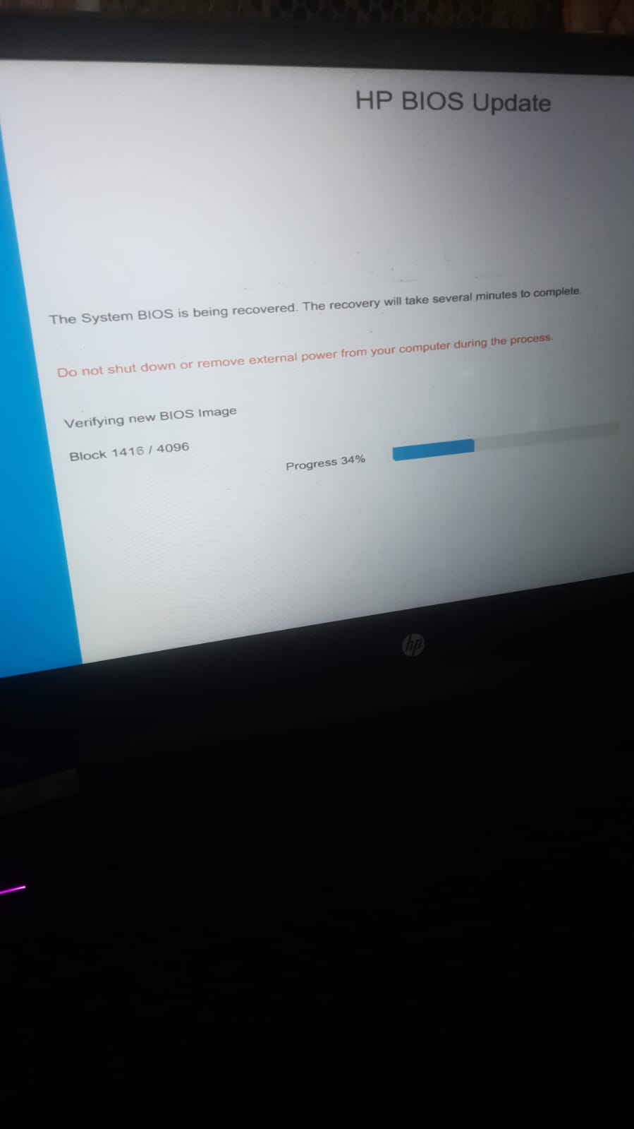 BIOS recovery failed in a loop - HP Support Community - 8857194