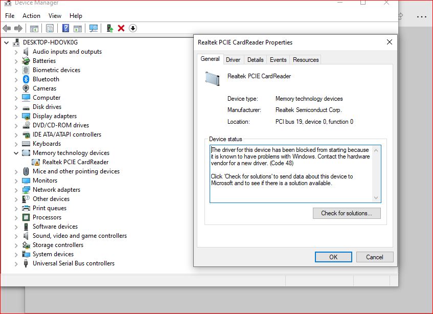 Realtek PCIE CardReader cannot detect the Sandisk microSD Ad... - HP ...