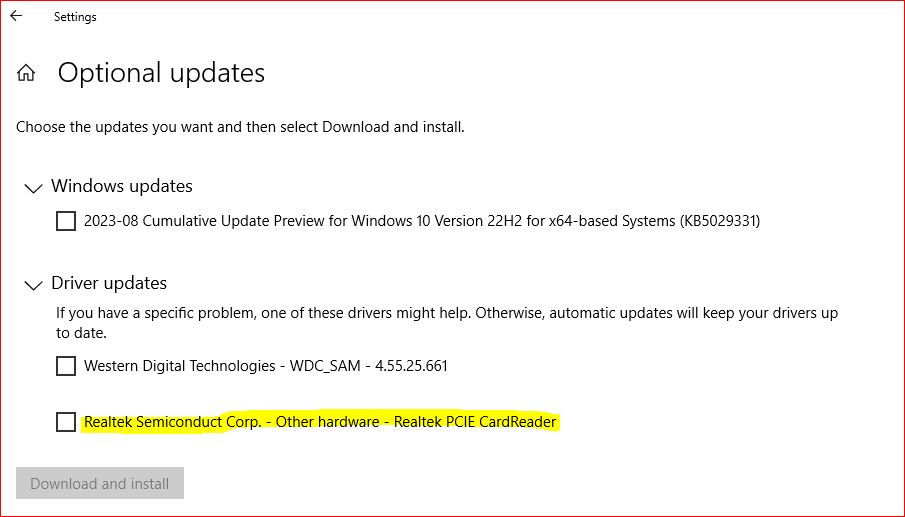 Realtek PCIE CardReader cannot detect the Sandisk microSD Ad... - HP ...