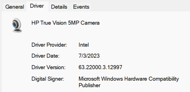 HP True Vision 5MP Camera black screen - HP Support Community - 8869914
