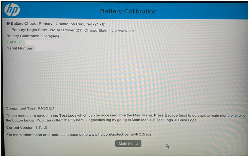 Can't calibration battery - HP Support Community - 8870280