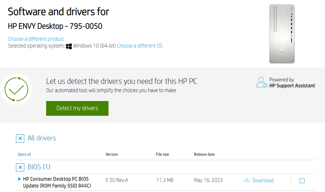 Solved: Desktop BIOS update not available for Win 11 - HP Support ...