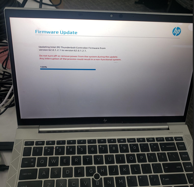 Work laptop stuck while taking Thunderbolt controller update... - HP ...
