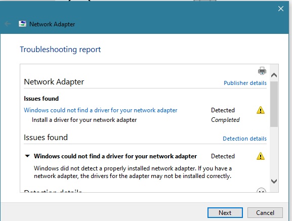 Network Adapter Not Installed - HP Support Community - 8884612