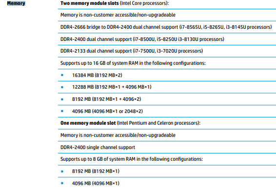 RAM upgrade - HP Support Community - 8908947