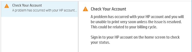 What is wrong with my account? - HP Support Community - 8910133