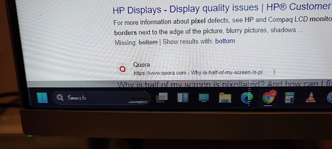 Hp Monitor - EliteDisplay E273 is showing band at the bottom... - HP ...