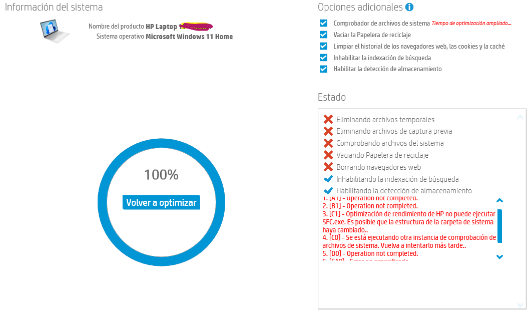 HP Performance Tune-Up Check issues - HP Support Community - 8877224