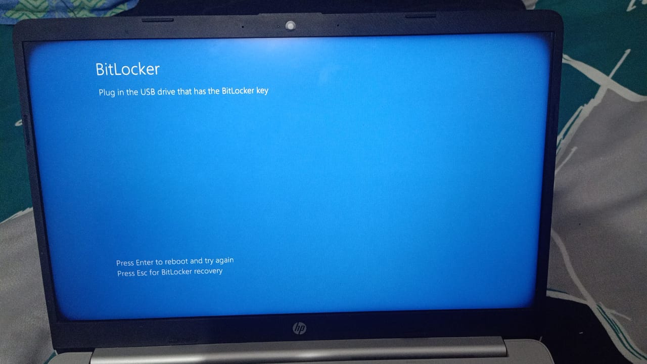 Asking bit locker recovery or recovery key - HP Support Community - 8917522