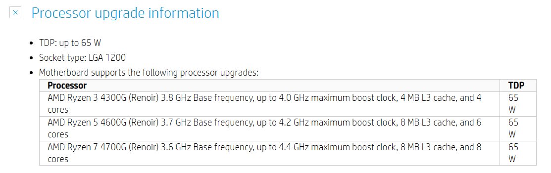 cpu upgrade - HP Support Community - 8917468