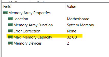 max ram support - HP Support Community - 8919497