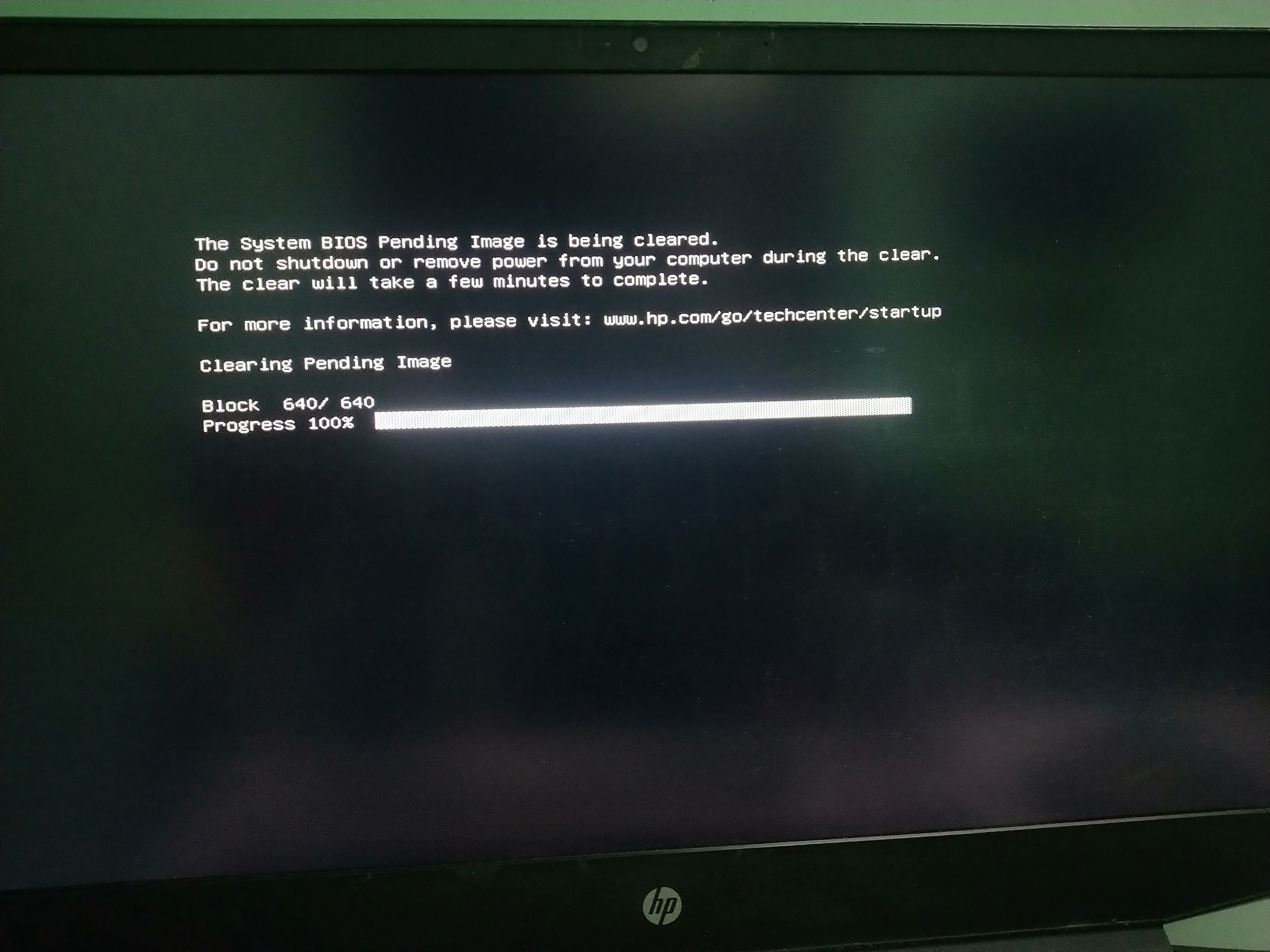 My gaming laptop being stuck at Clearing pending image for m... - HP ...