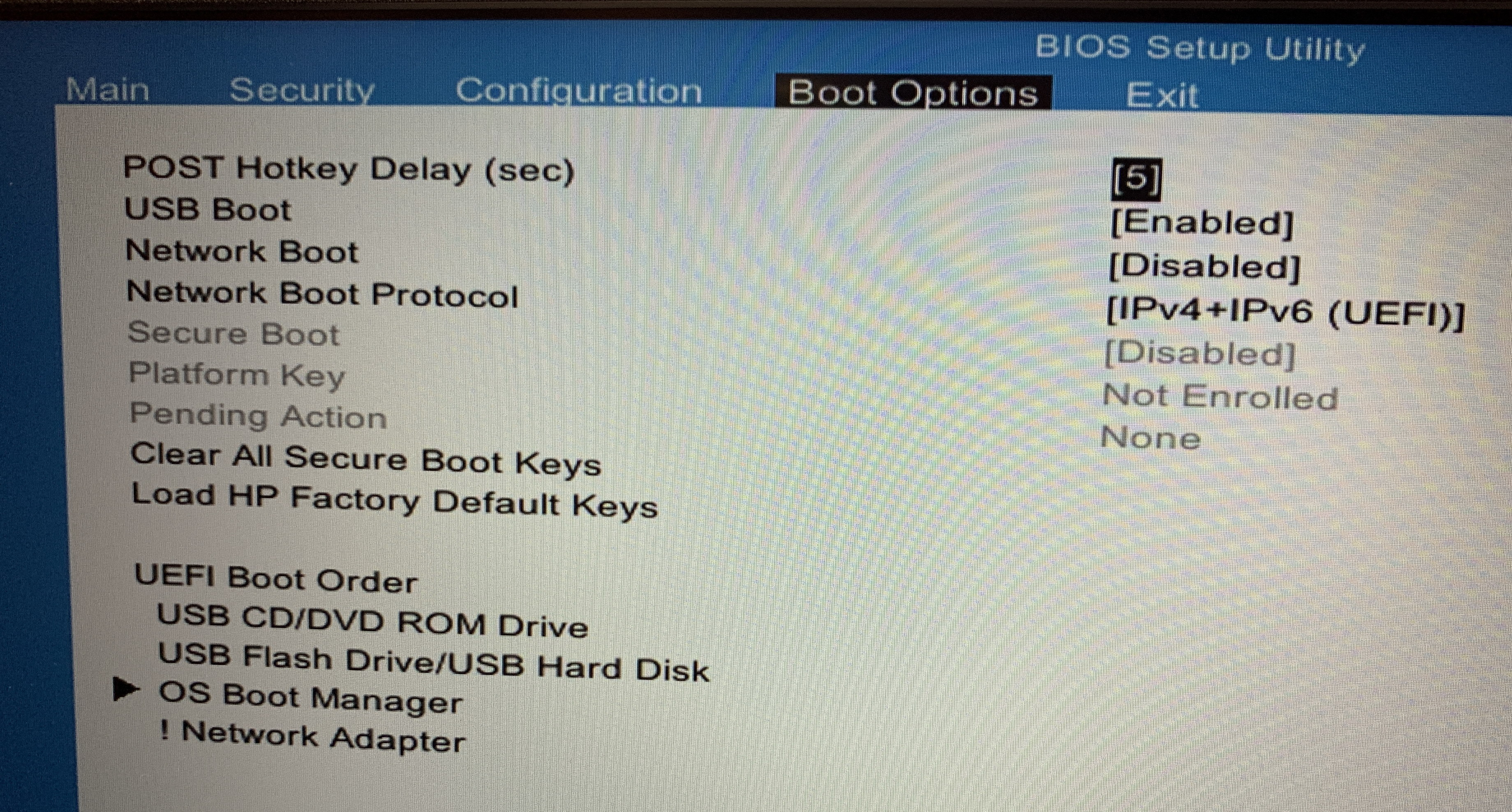 Can't boot from USB flash drive or cd-rom / No legacy in BIO... - HP ...