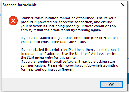 HP E58650z network scanning just does not work - HP Support Community ...
