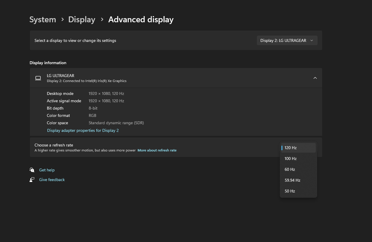 Solved: New 144hz monitor that is connected to My laptop by a 2.0 hd ...