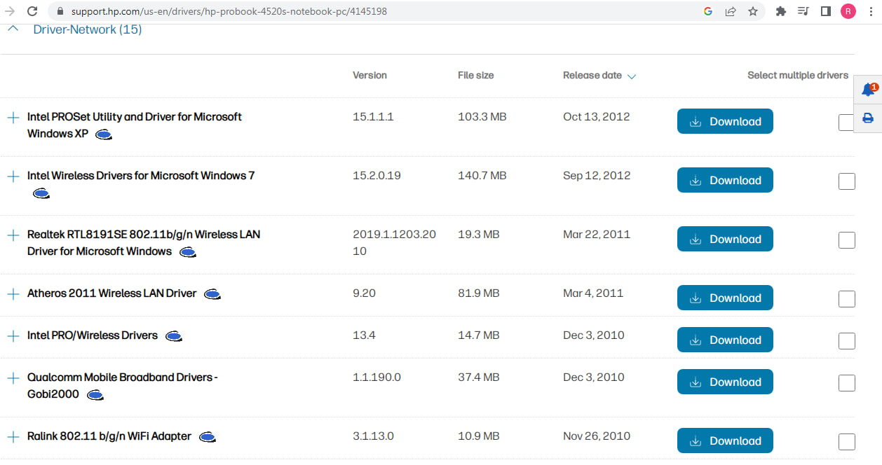 which driver to choose - HP Support Community - 8924371