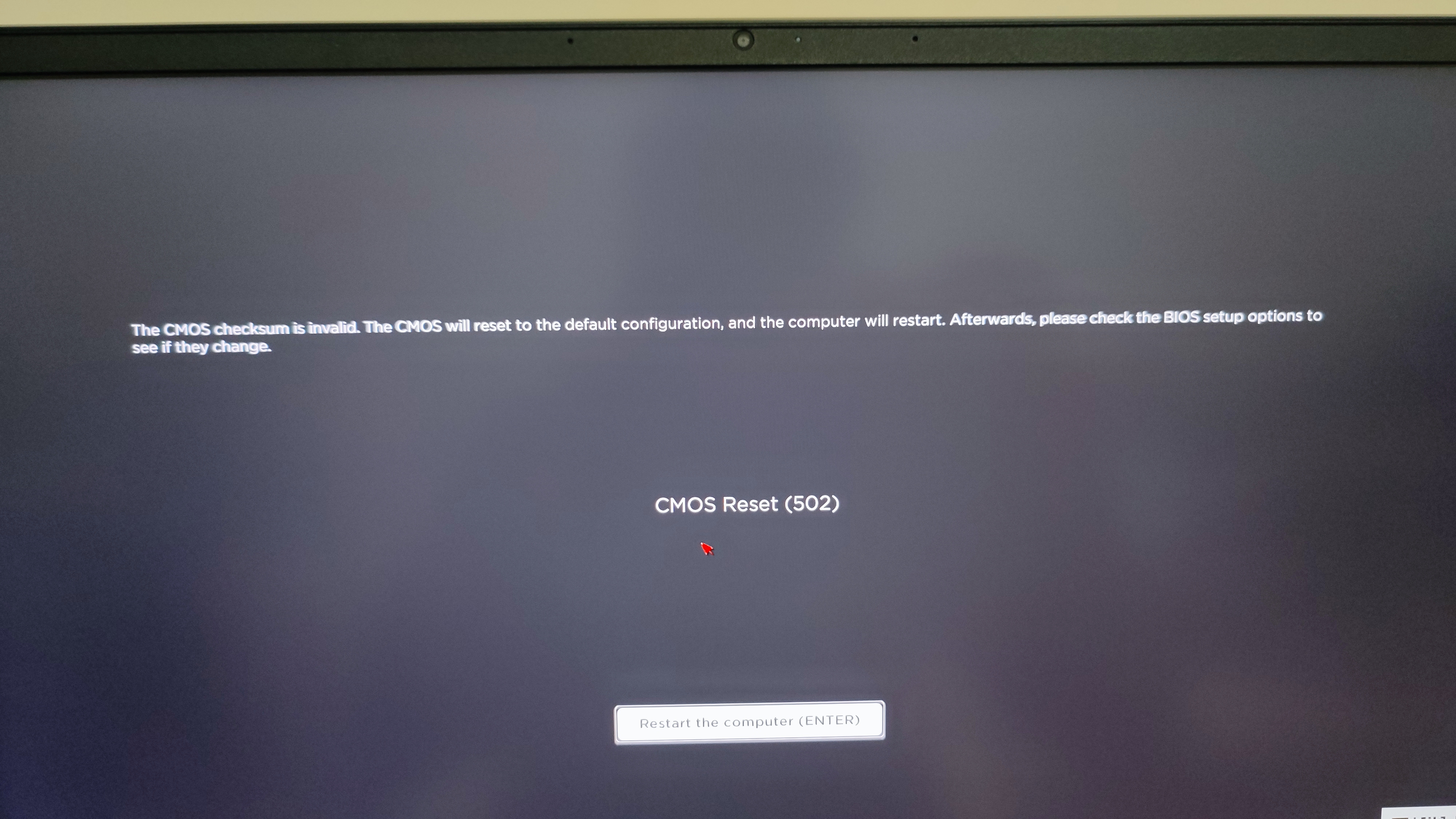 CMOS error and battery calibration - HP Support Community - 8926536