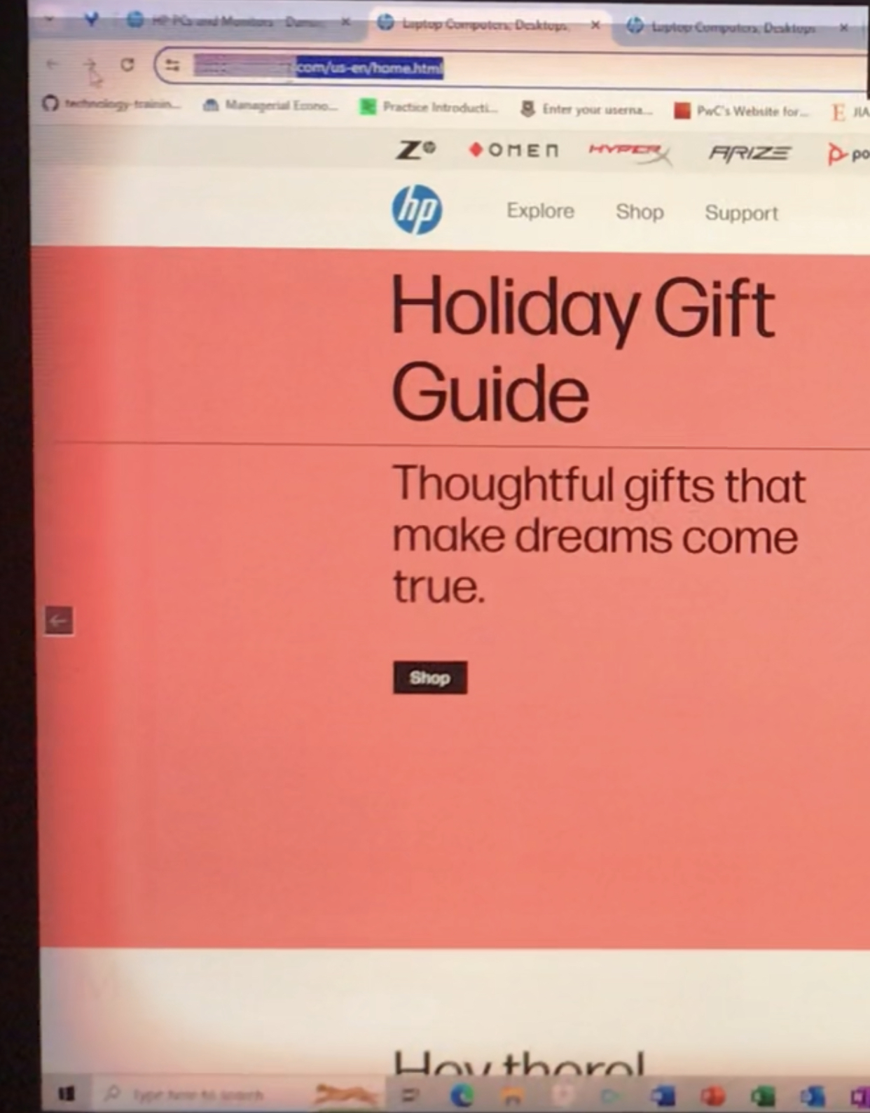 Screen flickering and flashes with white rectangular frame- ... - HP ...